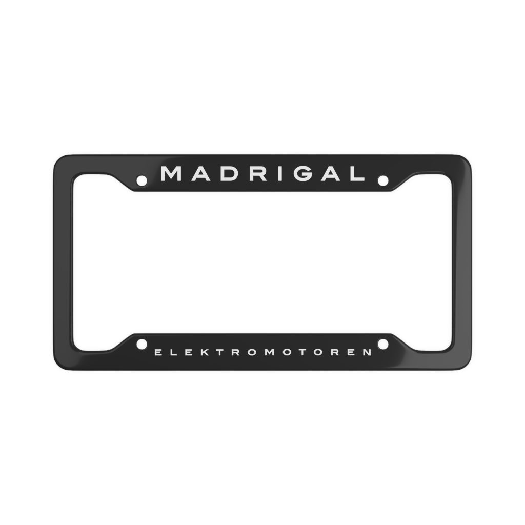 Madrigal Elektromotoren License Plate Frame | FictionalCorporations.com